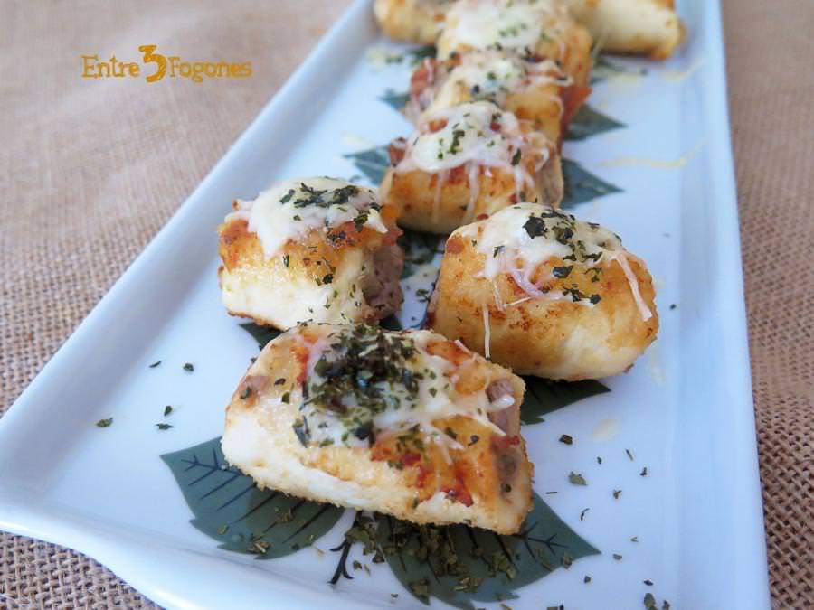 Rollitos de Pechuga de Pollo Rellenos y Gratinados con Queso