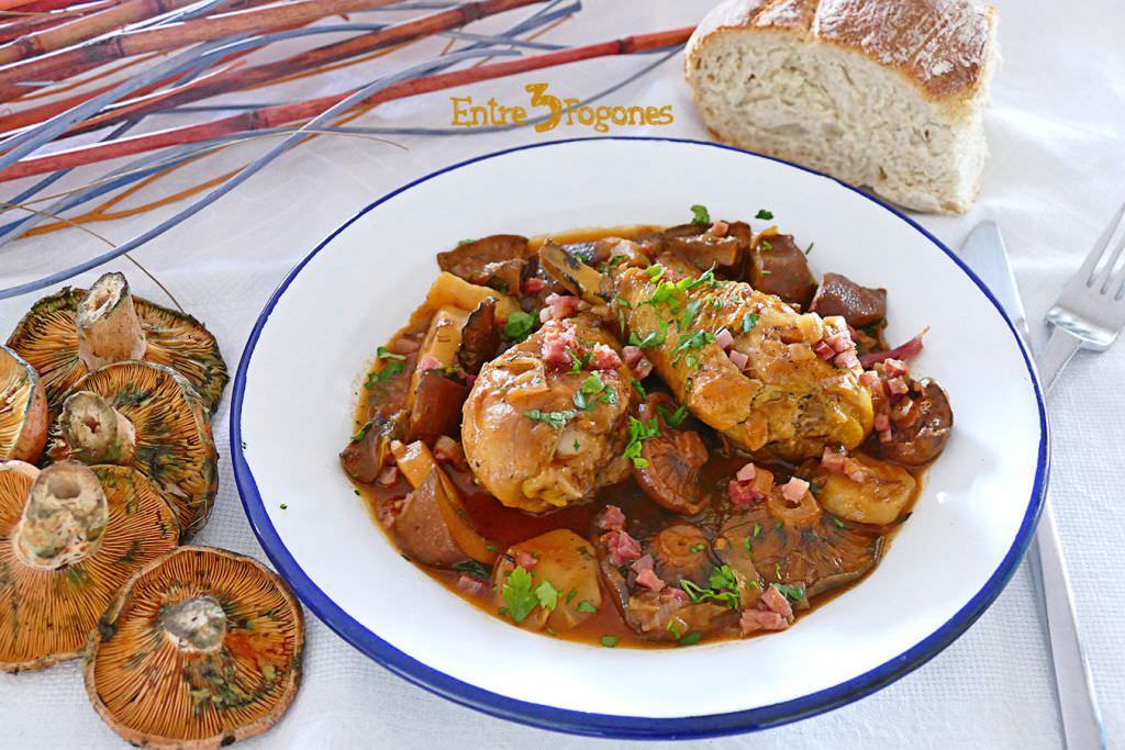 Pollo en Salsa con Níscalos