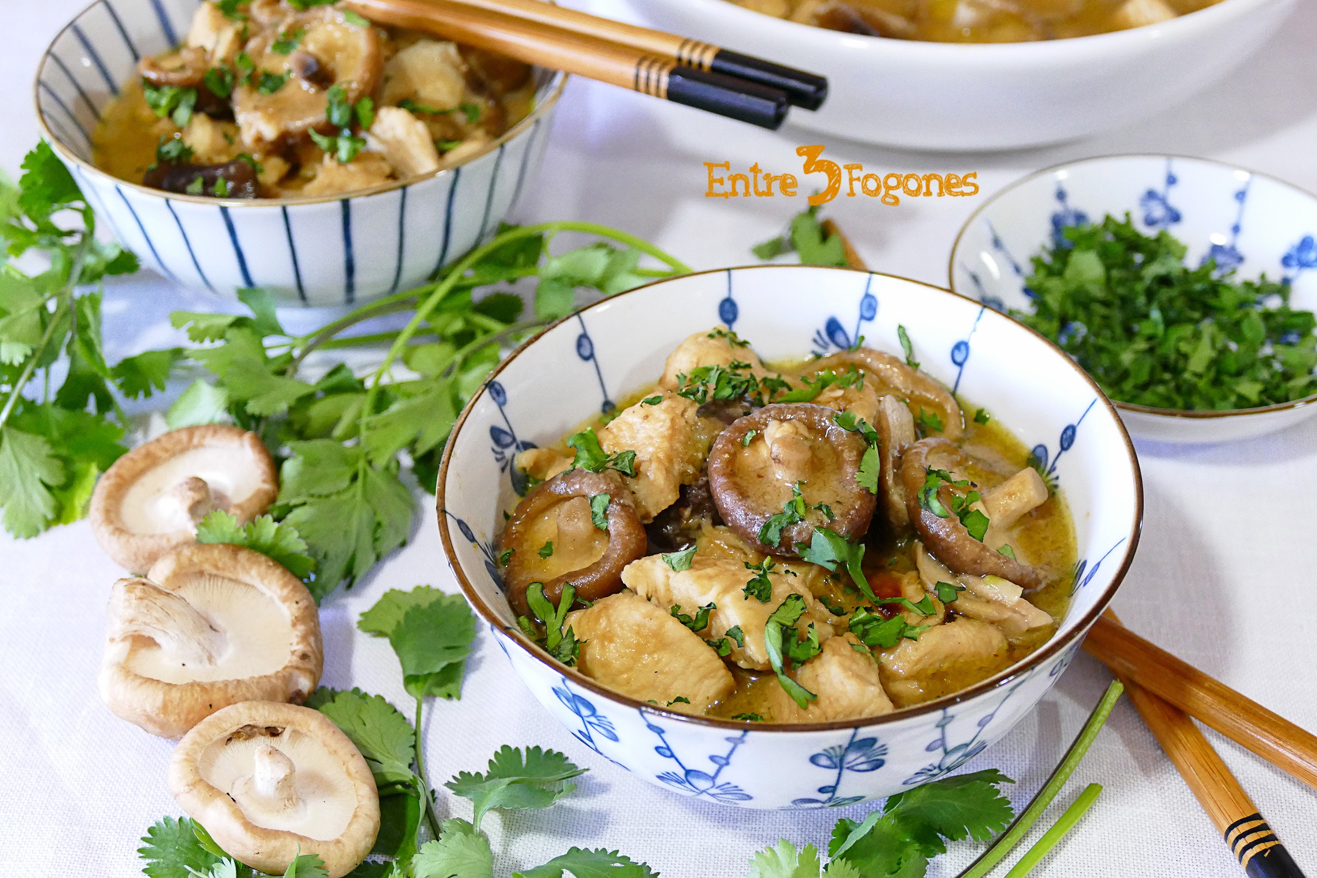 Pollo en Salsa con Setas Shiitake