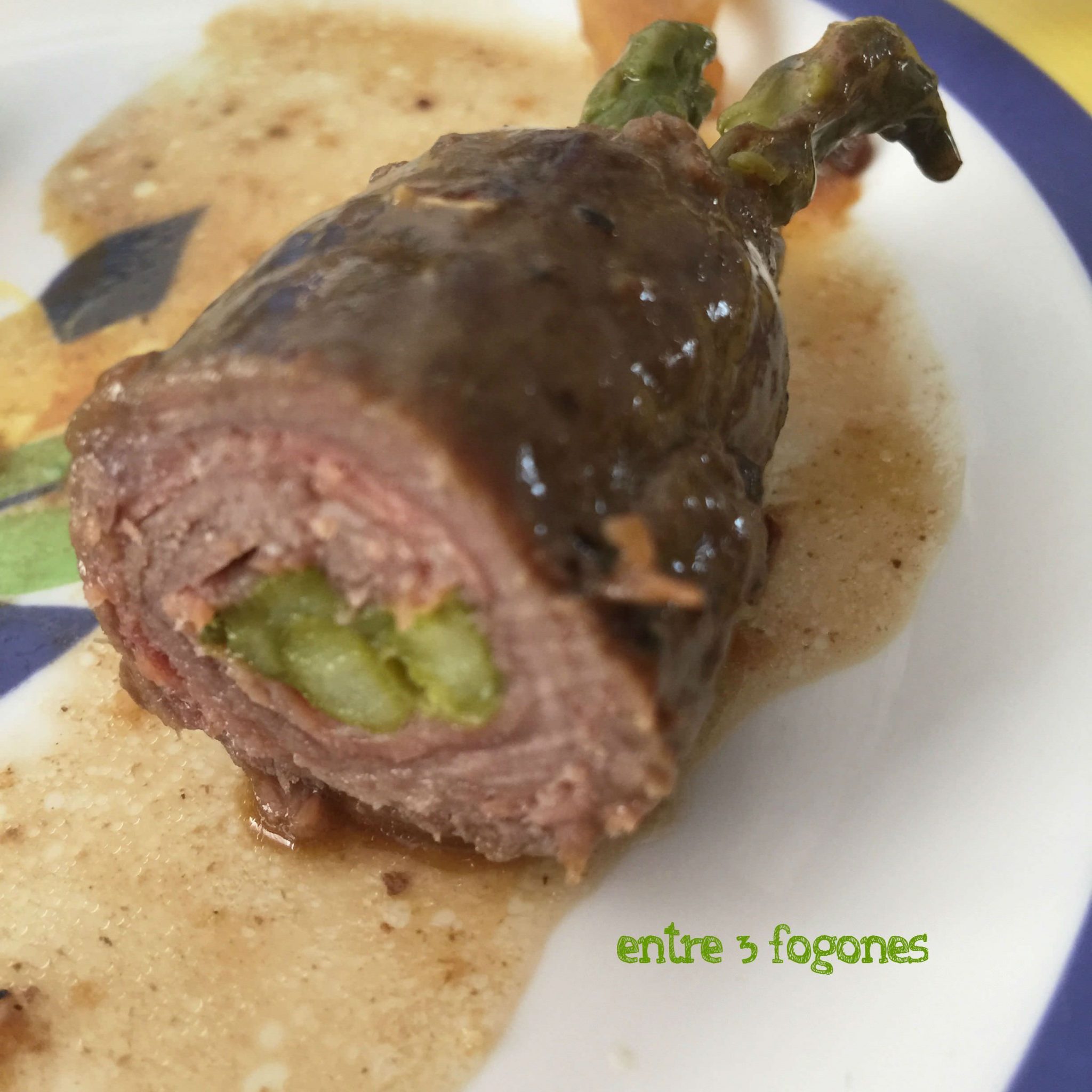 Filetes de Ternera Rellenos de Jamón Serrano y Espárragos