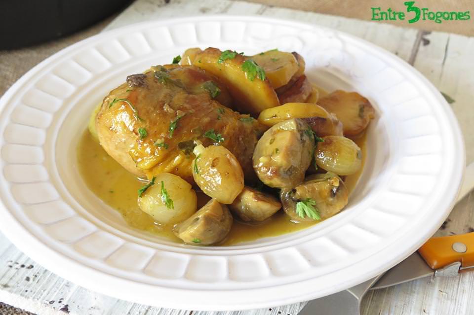 Jamoncitos De Pollo En Salsa Con Champiñones